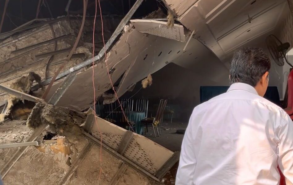 The roof of the marriage palace collapsed in Mansa